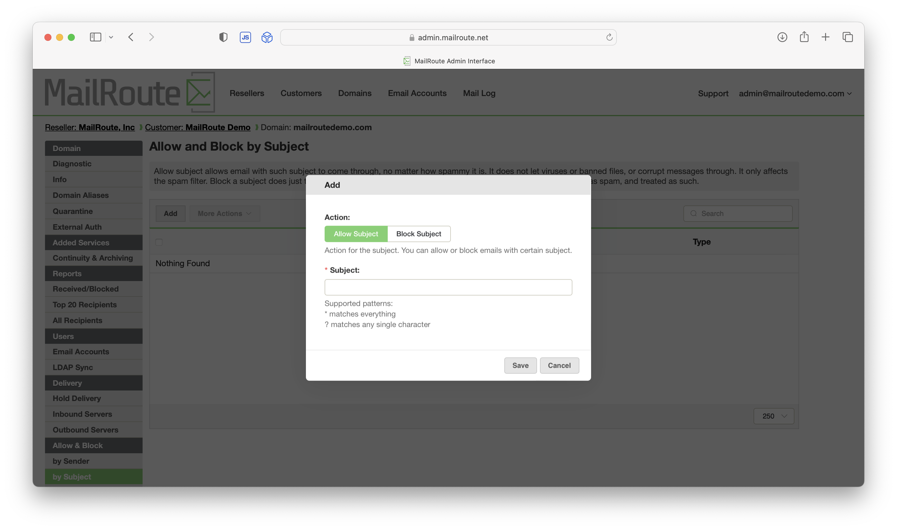 Allow and Block Lists – MailRoute Help Center