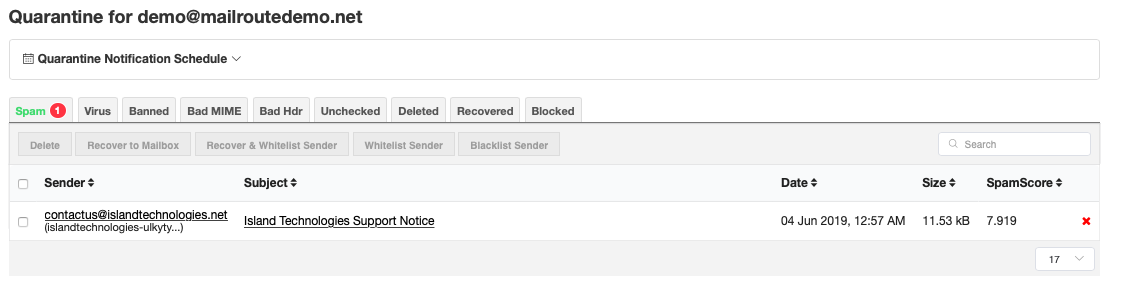 Quarantine Notifications – MailRoute Help Center